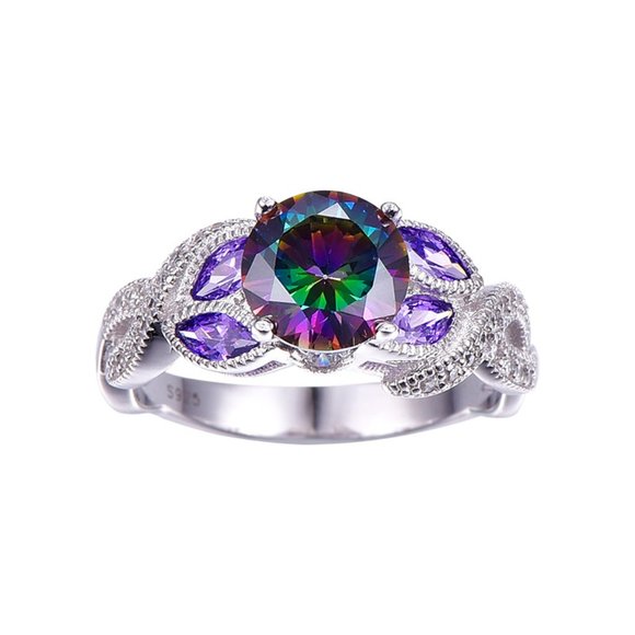 Jewelry | 925 Silver Plated Changeable Lovely Promise Ring Gpmb15167 ...